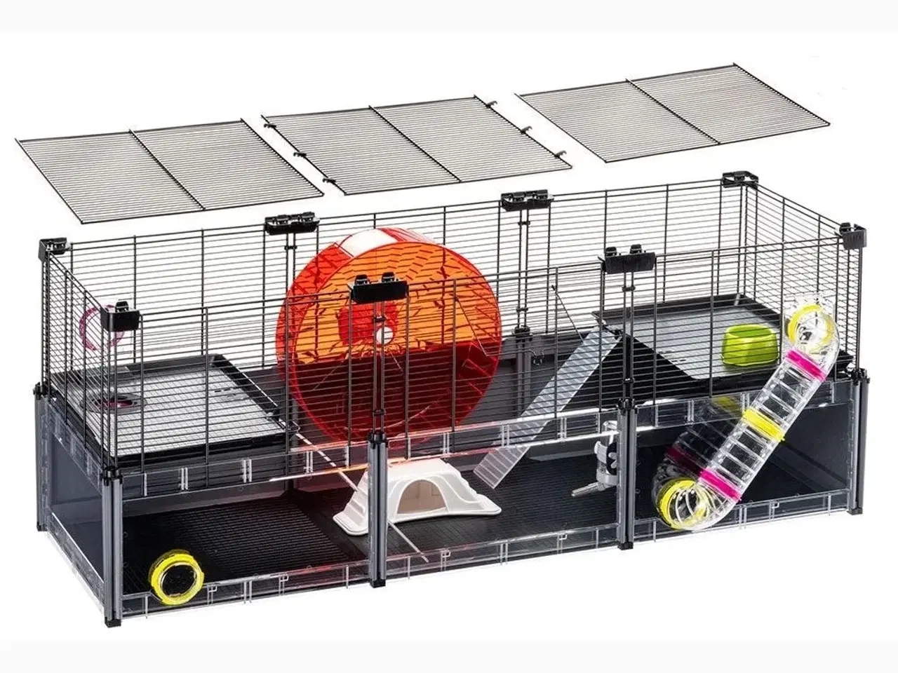 Hamsterbur FERPLAST Multipla Large – 107,5 × 37,5 × 42 cm - GulogGratis.dk