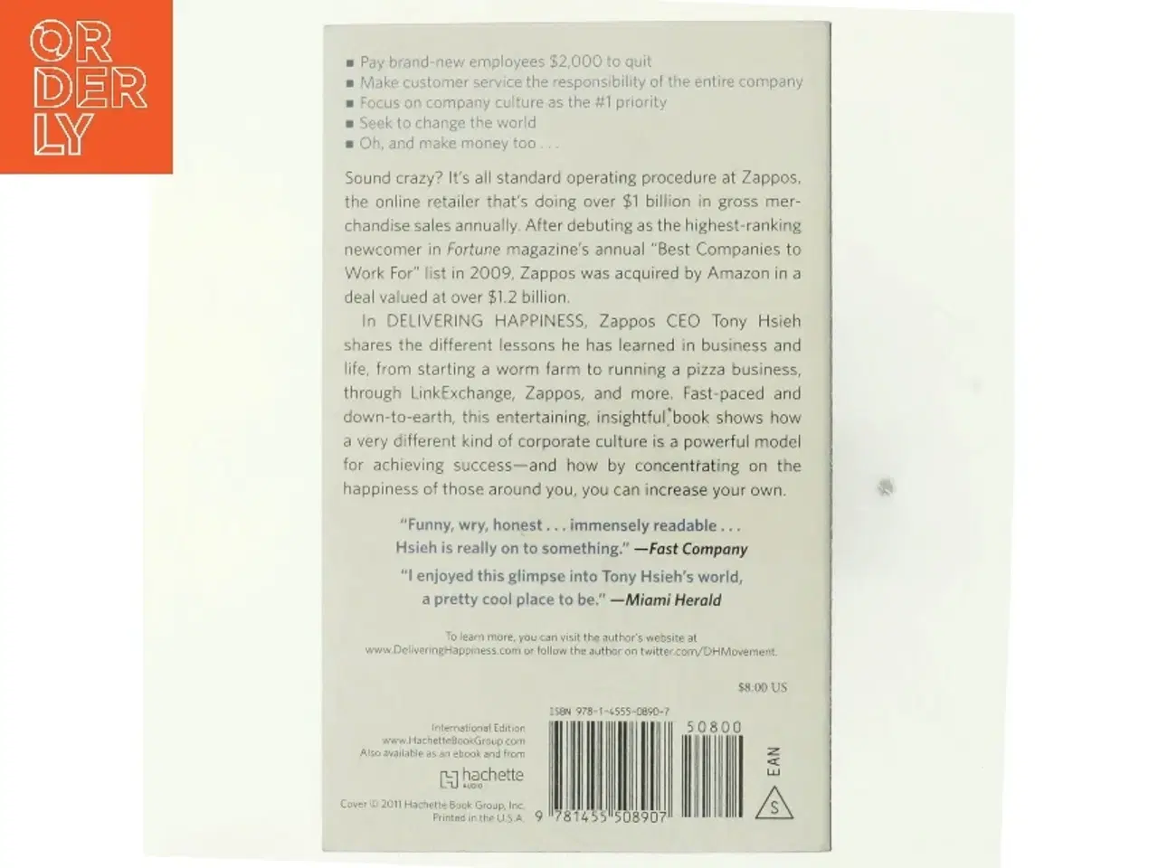 Delivering Happiness af Tony Hsieh (Bog) | Slangerup - GulogGratis.dk