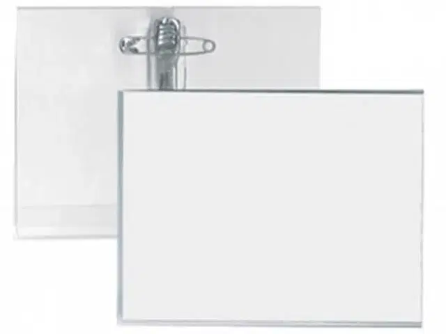 Kongresmærke klar plast 102 x 77 | Nørresundby - GulogGratis.dk