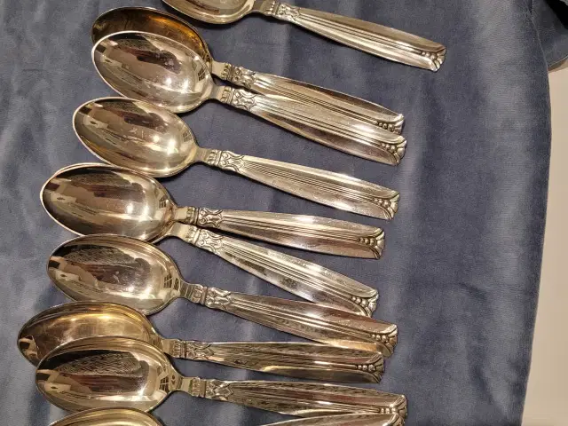 12 stk. Silvett suppeskeer og kartoffel og stegega | Gistrup ...