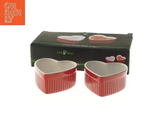 Sæt med to hjerteskåle fra Cook & Baker (str. Ø 9x5 cm) | Slangerup ...